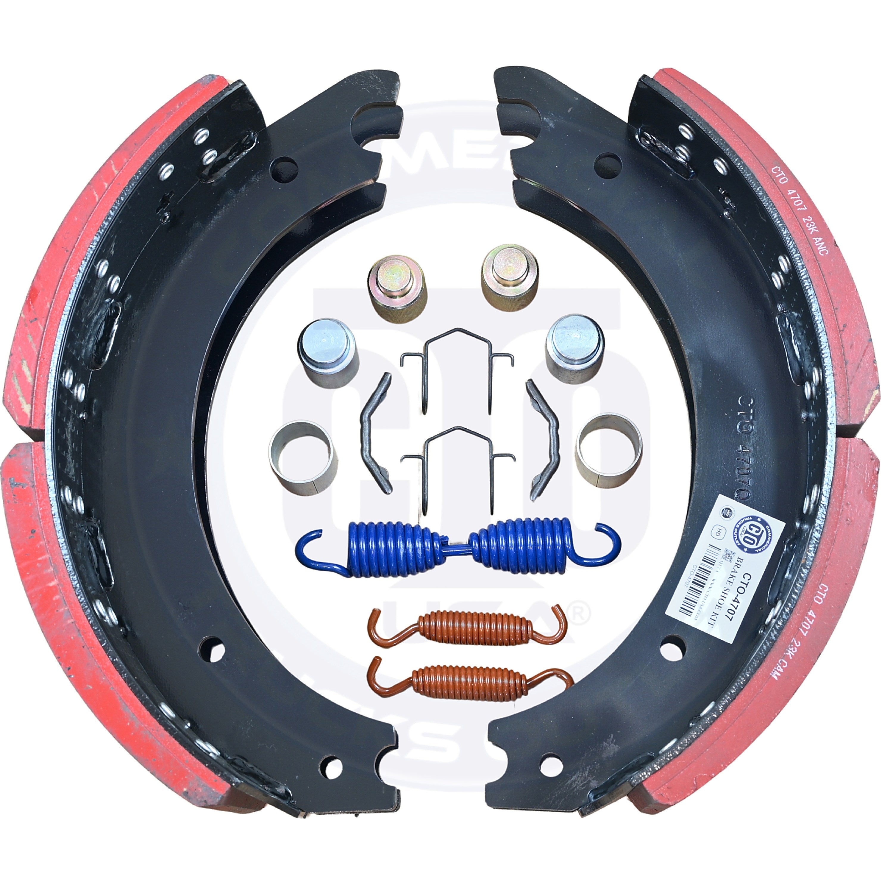 CTO-4707 NEW BRAKE SHOE KIT 23K (REAR, 7" MERITOR STYLE)